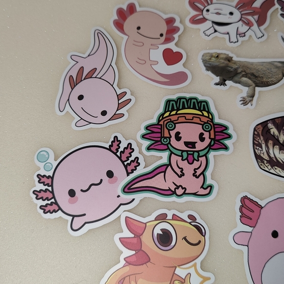 Office | Set Of 23 Cute Axolotl Salamander Stickers | Poshmark